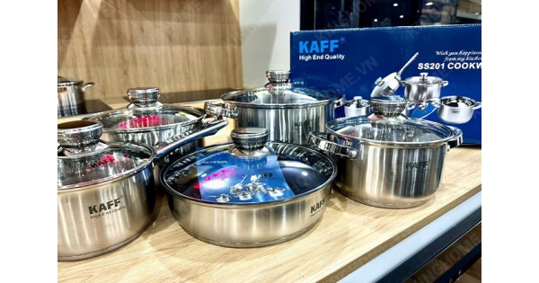 BỘ NỒI KAFF CAO CẤP 5 MÓN INOX 304 KF-ST005Fr